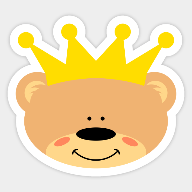 Teddy Bear With Crown Teddy Bear Sticker Teepublic